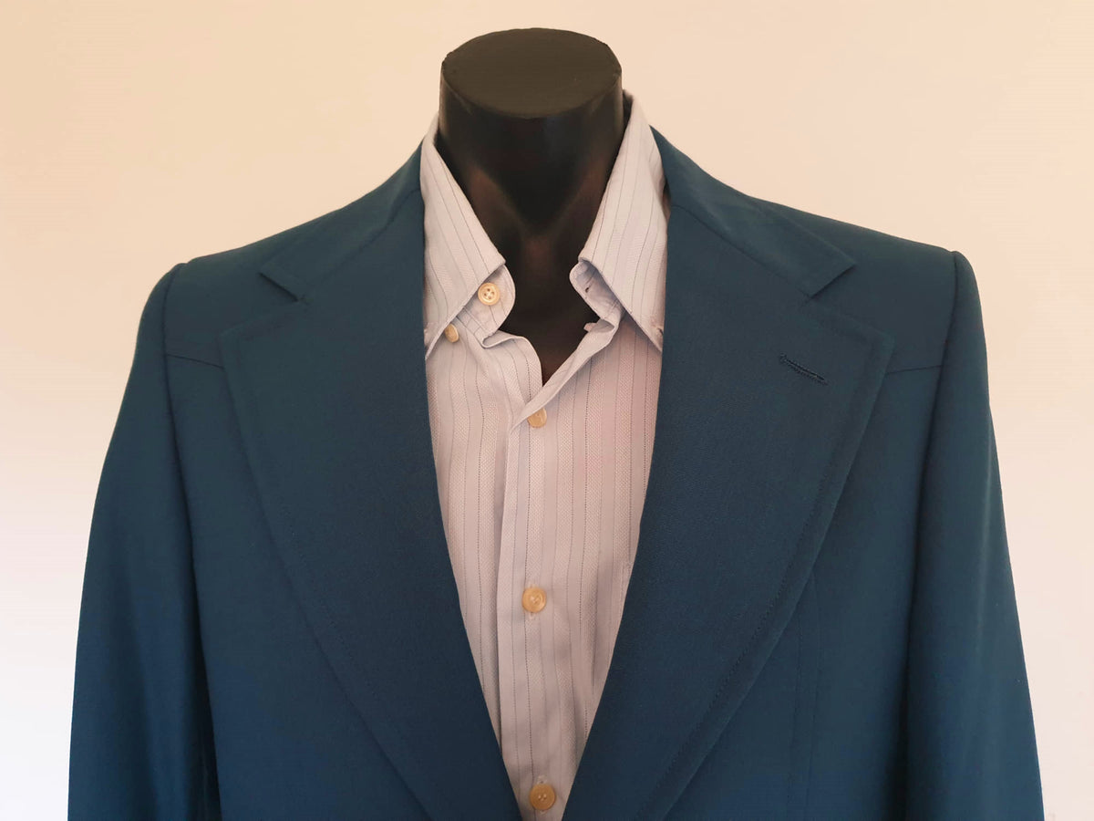 1970s Blue Belt-back Jacket by Fletcher Jones - 99 Short – Louisa ...
